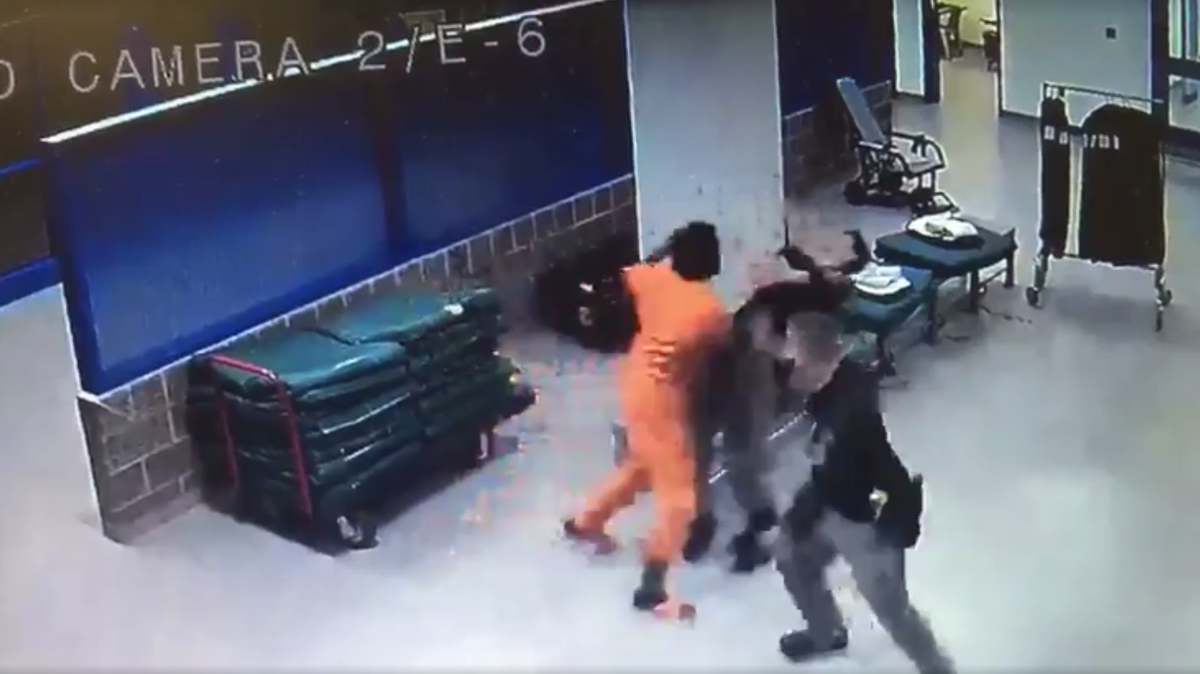 Surveillance Video Shows Attack On Racine County Corrections Officer