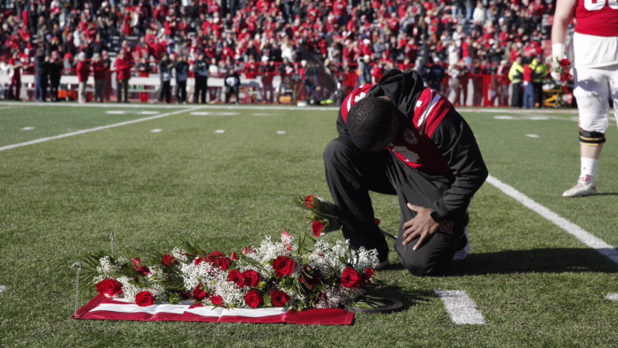Sam Foltz honored on Senior Day