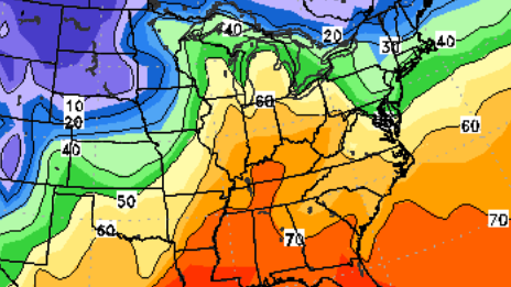 Temperatures may get close to 70 degrees