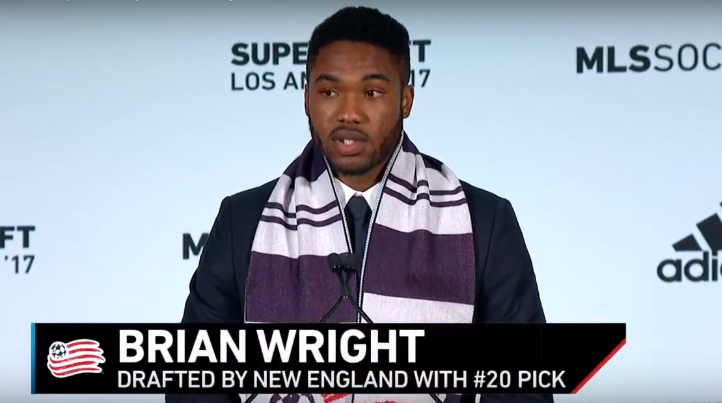 New England selects UVM star Brian Wright 20th in MLS Draft