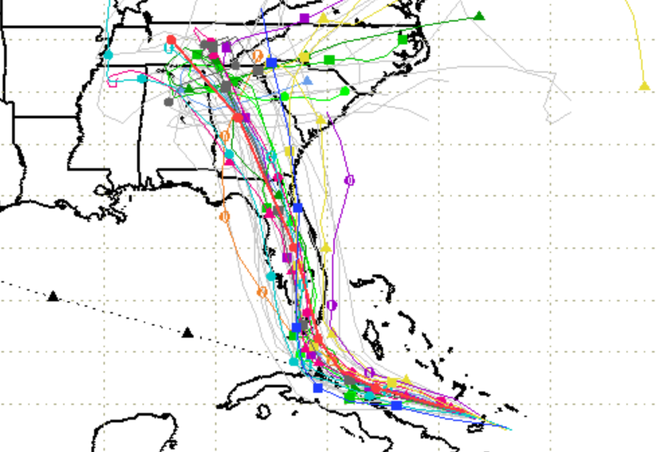 Still differences in the Irma forecast