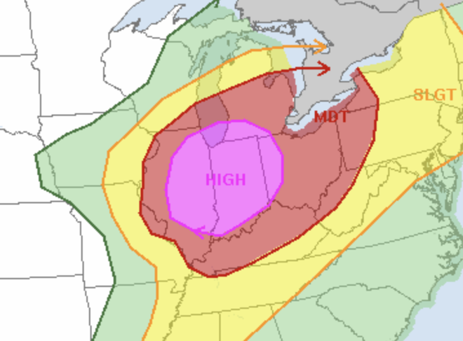 Severe weather outbreak for Indiana on Sunday