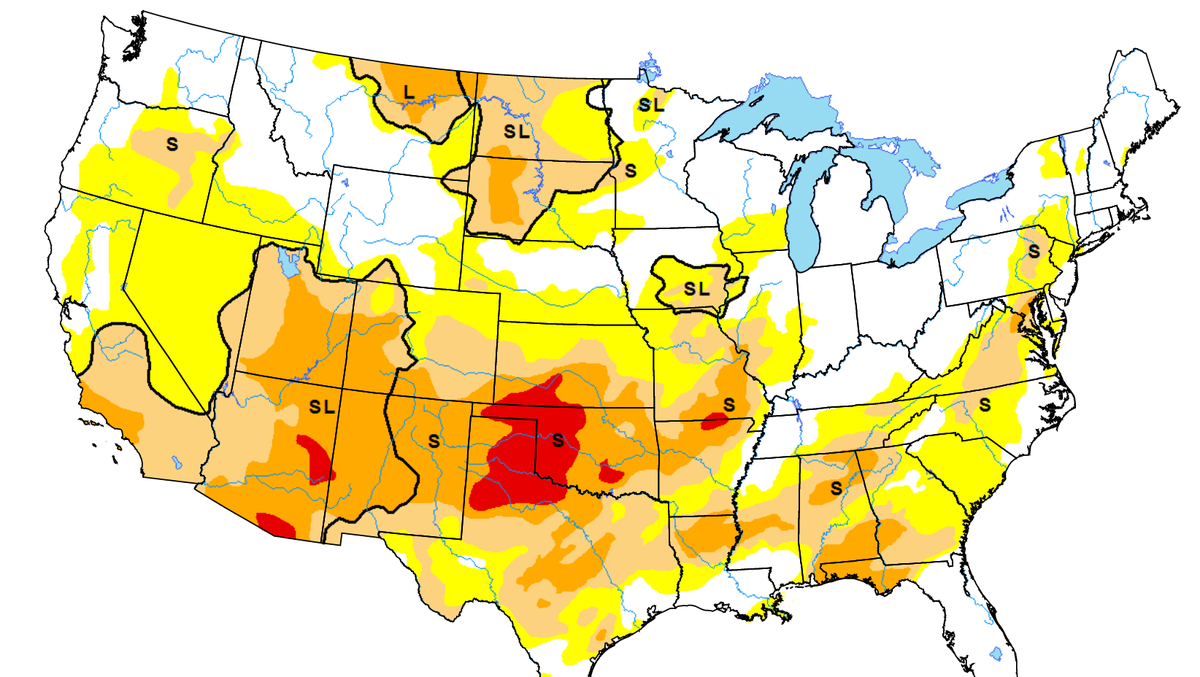 67% of the U.S. is too dry