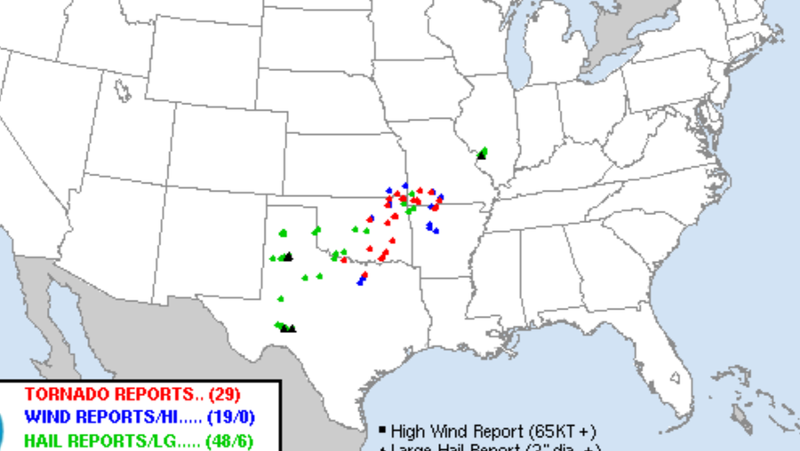 Belski's Blog - 29 reports of tornadoes yesterday