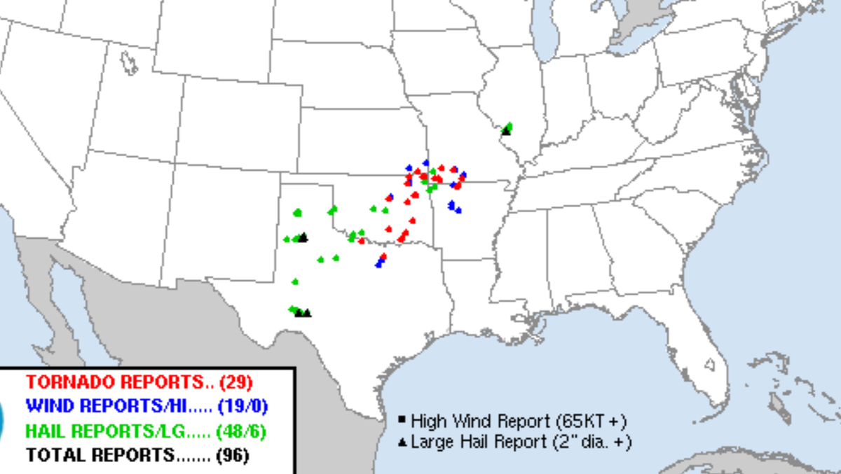 Belski's Blog - 29 reports of tornadoes yesterday Belski's Blog - 29 reports of tornadoes yesterday