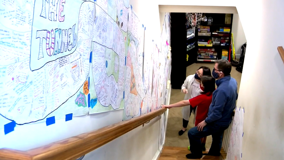 Family documents pandemic's highs and lows through a diary on their wall