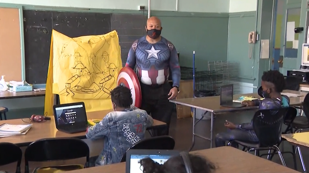 WATCH: Teacher transforms into superheroes to motivate students