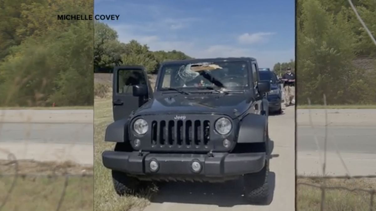Wood board pierces through teen's windshield while driving