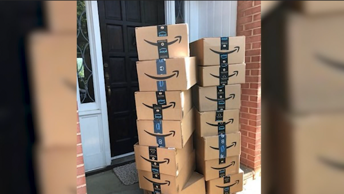 Video: Woman says dozens of Amazon packages keep arriving at her home ...