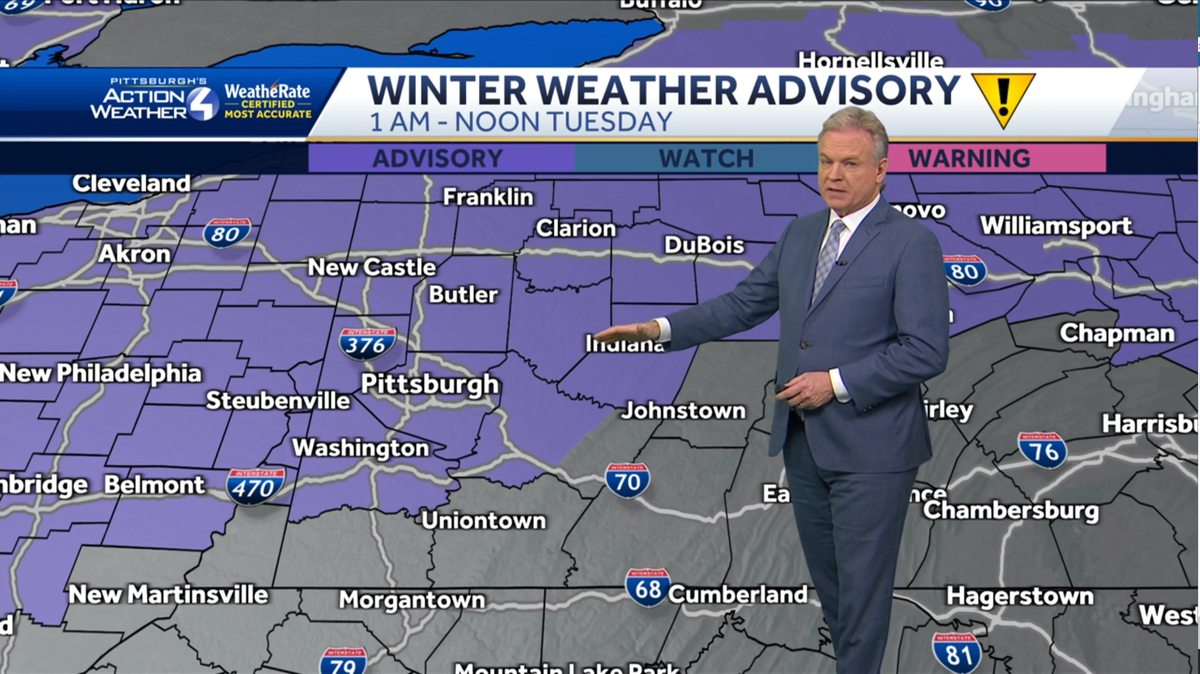 Impact Day Tuesday: Freezing rain possible north of Pittsburgh