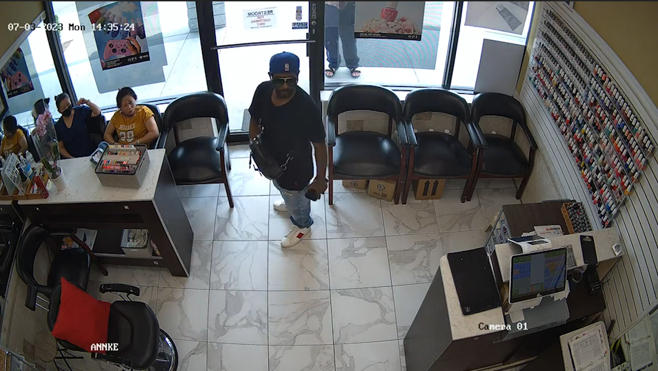 Failed Robbery Attempt At Nail Salon Caught On Camera