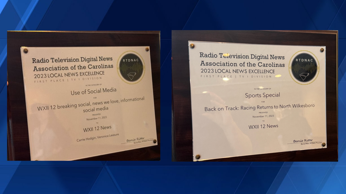 North Carolina: WXII 12 News wins 2 awards from the Radio Television ...
