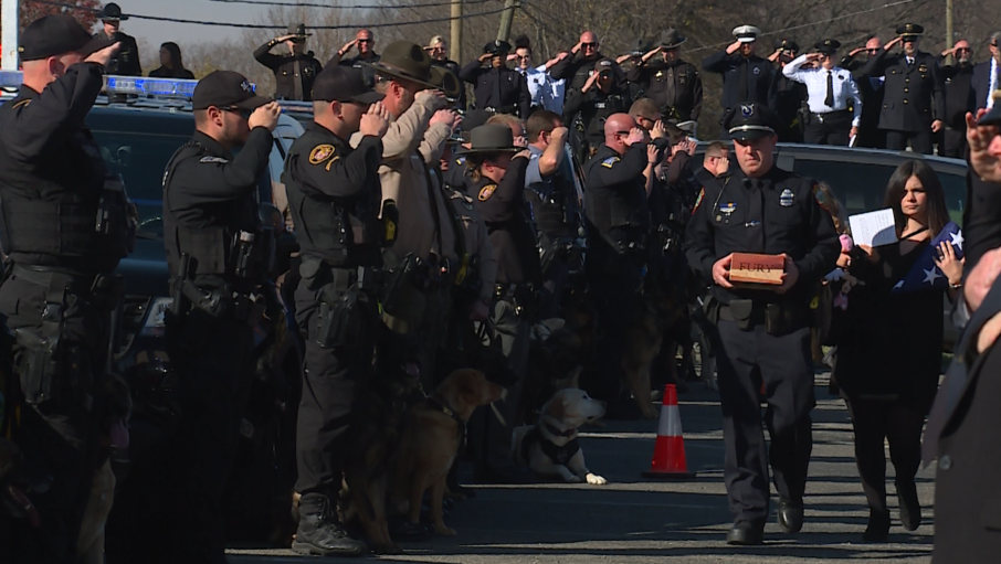 Police K-9 killed in line of duty; Fury remembered for his dedication ...