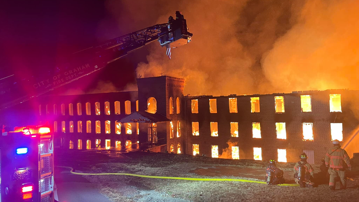 NC: PHOTOS: Graham Fire Deparment on the scene of Carolina Mill Road fire