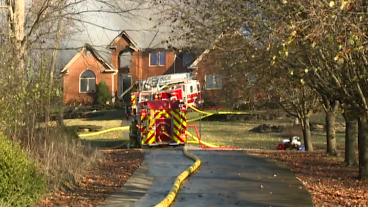 Crews battle massive house fire in Dearborn County; smoke seen for miles