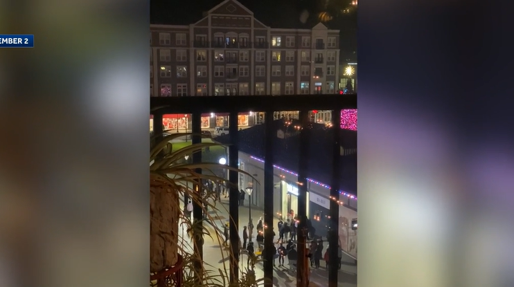 Video: 1 juvenile taken into custody after large fight at Liberty Center