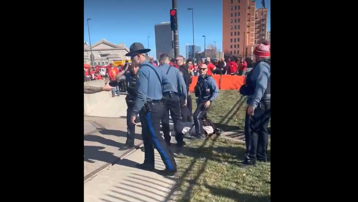 Chiefs Super Bowl parade shooting: Video of person detained