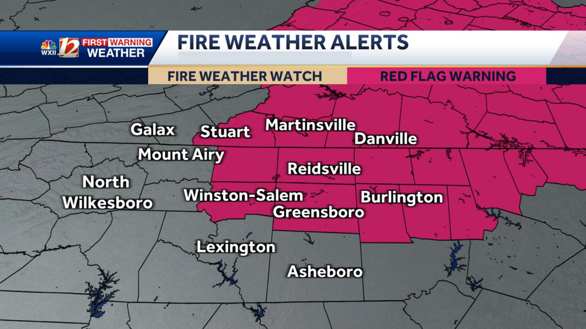 Red flag warning issued for several North Carolina counties due to ...