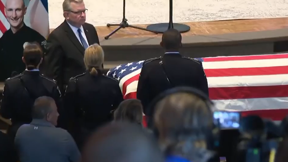 Photos from the memorial service for fallen hero officer Joshua Eyer