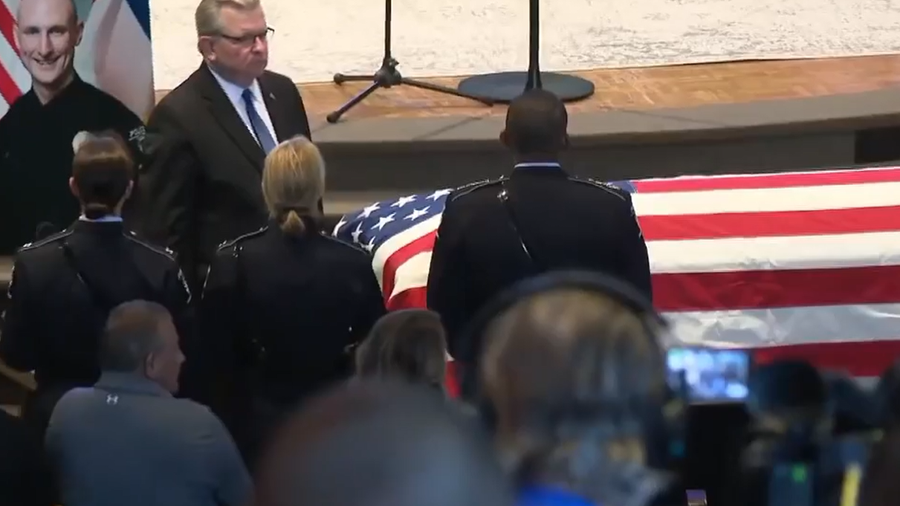 Photos from the memorial service for fallen hero officer Joshua Eyer