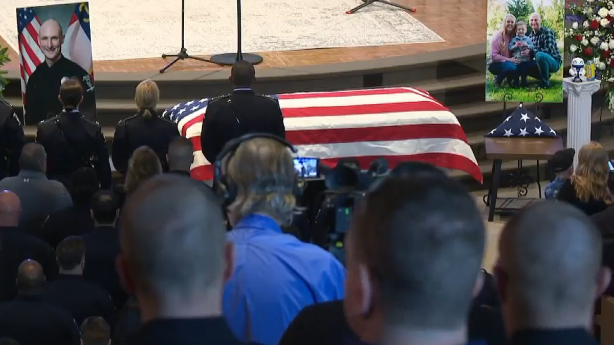 Photos from the memorial service for fallen hero officer Joshua Eyer