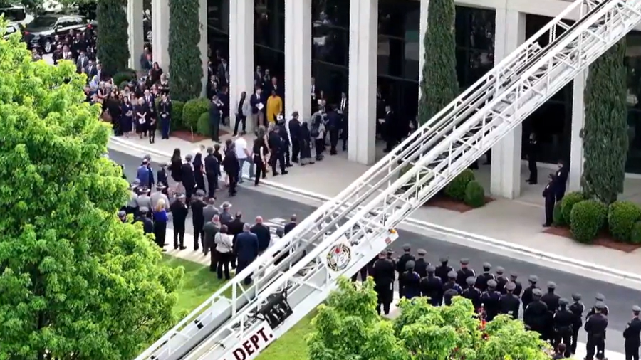 Photos from the memorial service for fallen hero officer Joshua Eyer