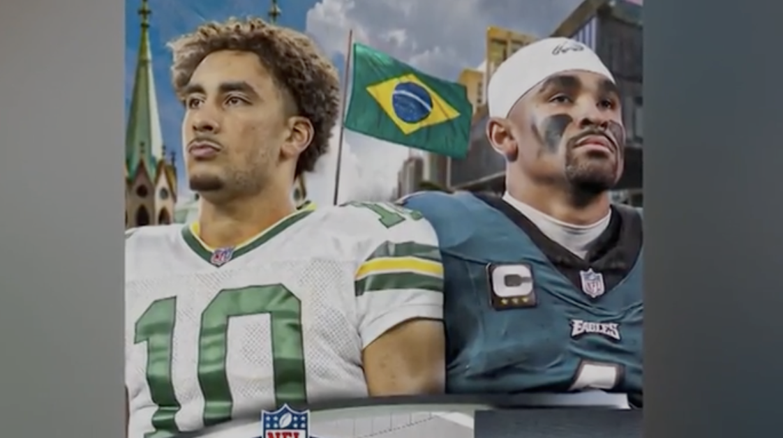 Are fans allowed to wear green to Packers-Eagles game in Brazil?