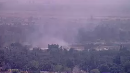 Thorp Fire burns grass near Lake Washington in West Sacramento