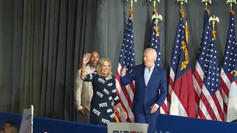 North Carolina: President Biden takes the stage at Raleigh rally