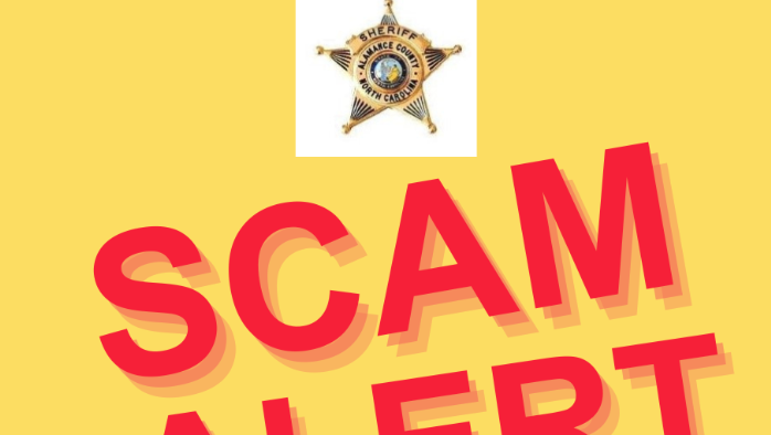 NC: Alamance County Sheriff’s Office notify public of scam