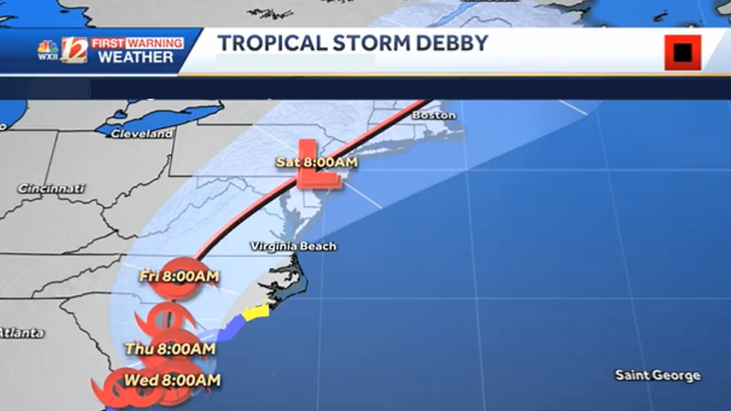 Tropical Storm Debby: Forecast cone, maps, models