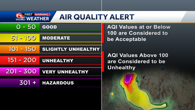 Orange air quality alert how bad will the air be on Wednesday