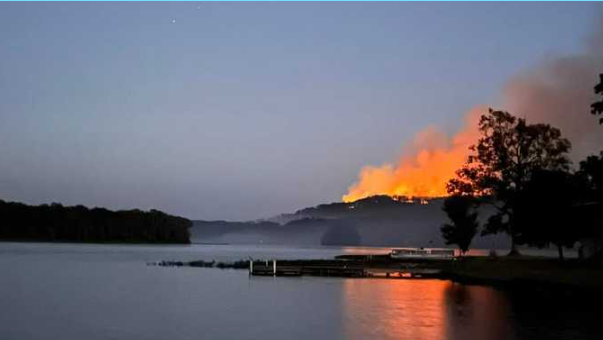 Alabama Forestry Commission battling 400-acre brush fire