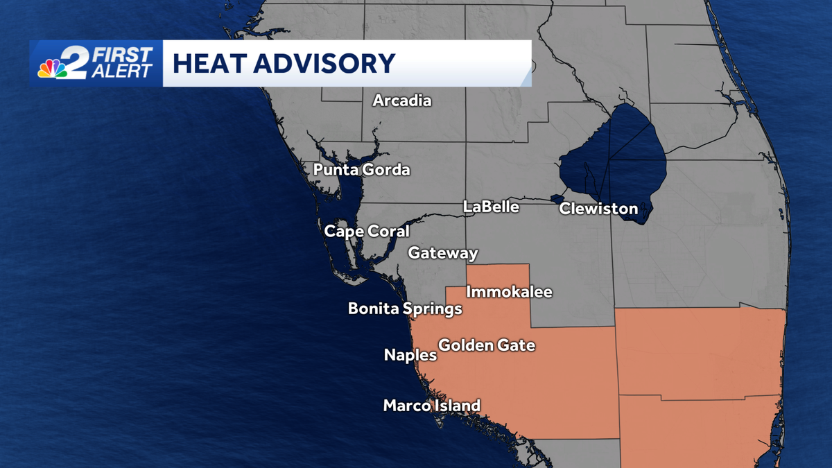 Monday Forecast: Heat advisory for parts of SWFL