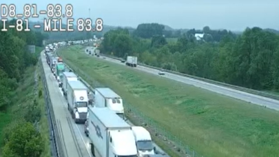 Interstate 81 shuts down following a crash involving two trucks in ...