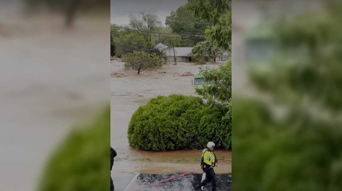 WATCH: House floating away, collapsing in NC as Helene floods area