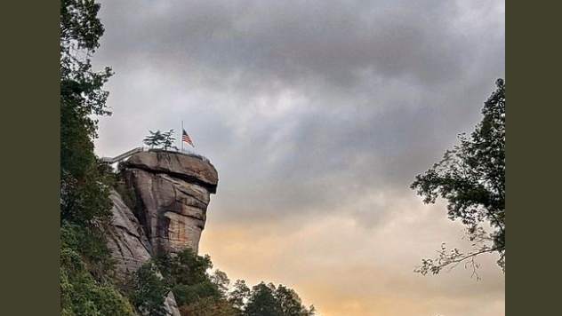 North Carolina Helene: American flag raised at Chimney Rock as a symbol ...