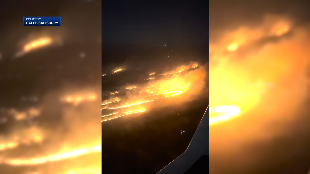 Flight instructor captures video of Fort Chaffee fire