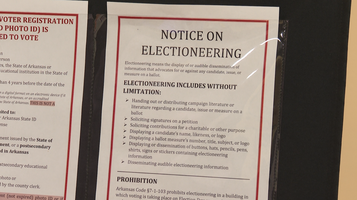 Election officials remind voters of Arkansas electioneering laws