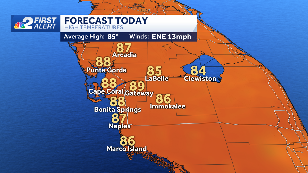 Brighter and breezier weather Tuesday across SWFL