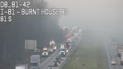 Severe backup following Interstate 81 crash in Cumberland County, Pa.