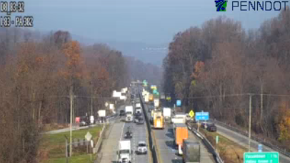 Traffic backed up for miles after Interstate 83 crash in York County, Pa.