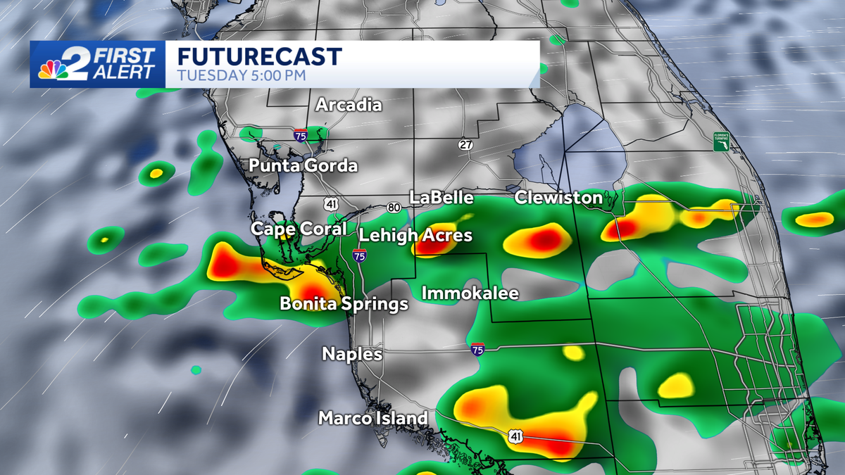 Scattered rain and storms return to the Gulf Coast Tuesday