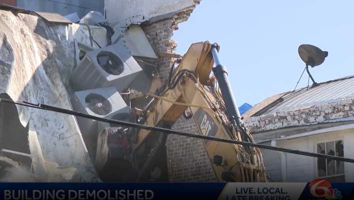 Collapsed building demolished Lower Garden District