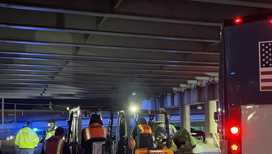 Louisiana Supreme Court homeless encampment temporarily housed