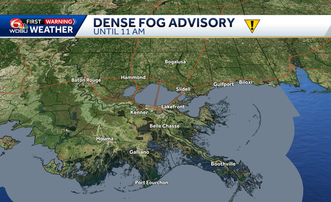 Dense Fog Advisory for bodies of water, sunshine & warmth later