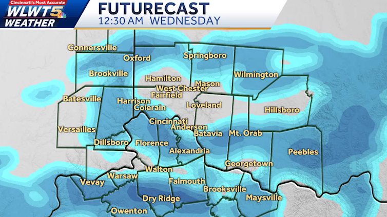 Winter weather: Hour-by-hour snow forecast for Cincinnati region Tuesday