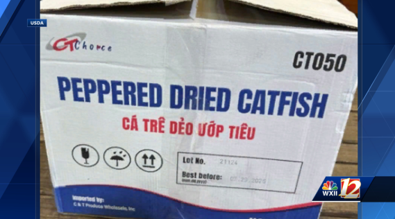 Peppered dried catfish sold from Vietnam recalled