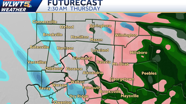 Hour by Hour: Rain switches to snow Wednesday into Thursday
