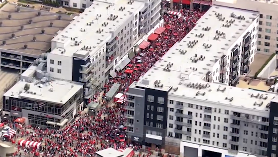 WATCH: Thousands fill the streets of downtown Cincinnati for Opening Day